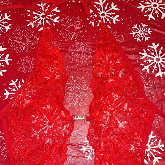 Avid Love | Intimates & Sleepwear | Avid Love Sexy Red Lace Bodysuit ...